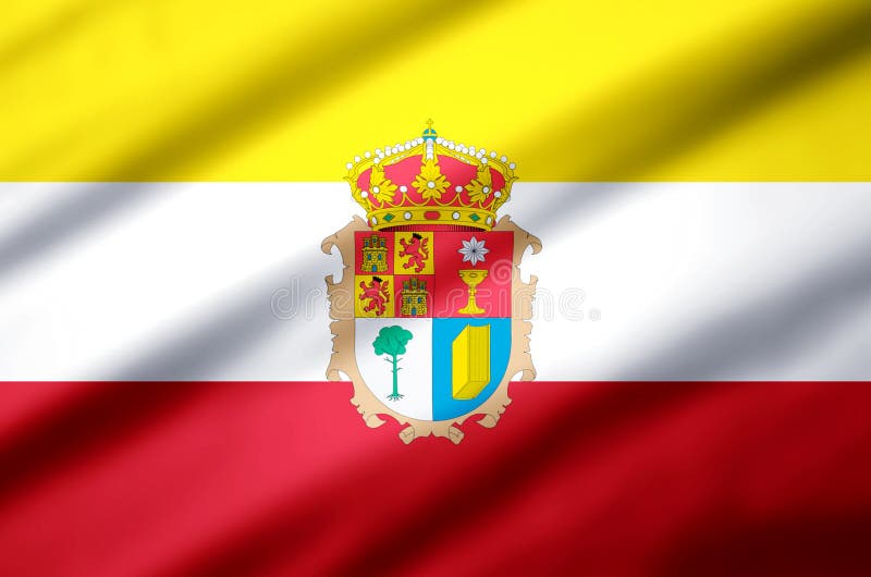 Ejemplo Realista De La Bandera De Cuenca Stock de ilustración ...