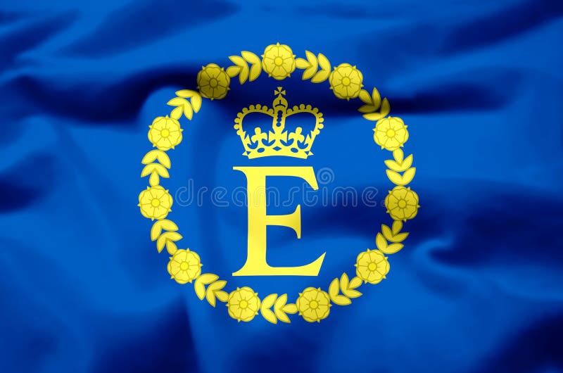 Ejemplo Realista De La Bandera De Eiir Stock de ilustración ...