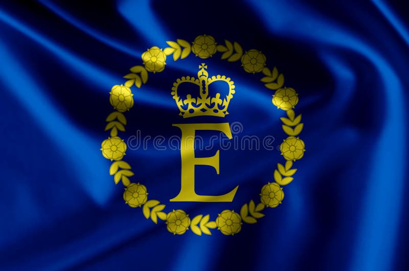 Ejemplo Realista De La Bandera De Eiir Stock de ilustración ...