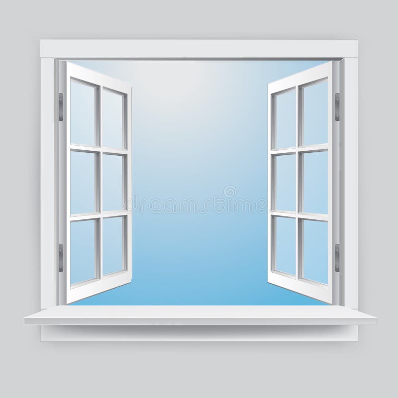 Ejemplo Realista De La Ventana Del Vector Ilustración del Vector ...
