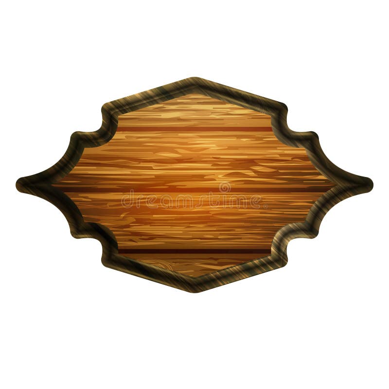 Ejemplo Realista Del Vector Del Letrero De Madera Ilustración del ...