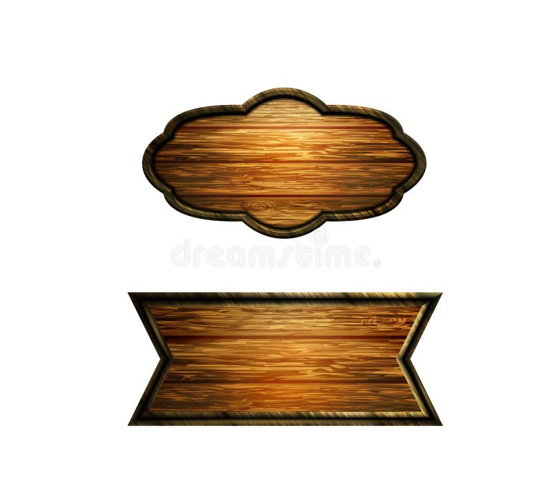 Ejemplo Realista Del Vector Del Letrero De Madera Ilustración del ...