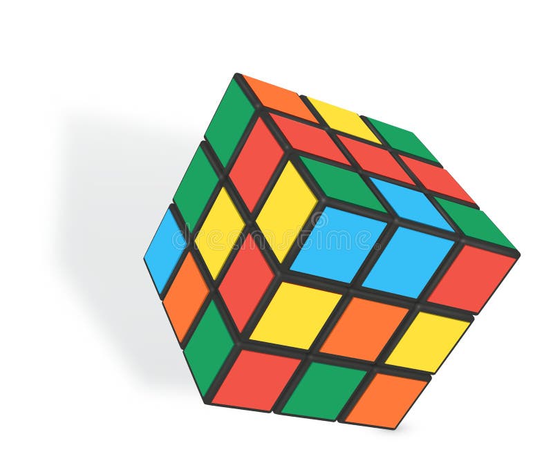 Ejemplo Realista Editorial Del Vector Del Cubo De Rubik S Fotografía ...