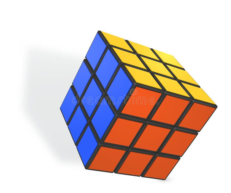Ejemplo Realista Editorial Del Vector Del Cubo De Rubik S Imagen de ...