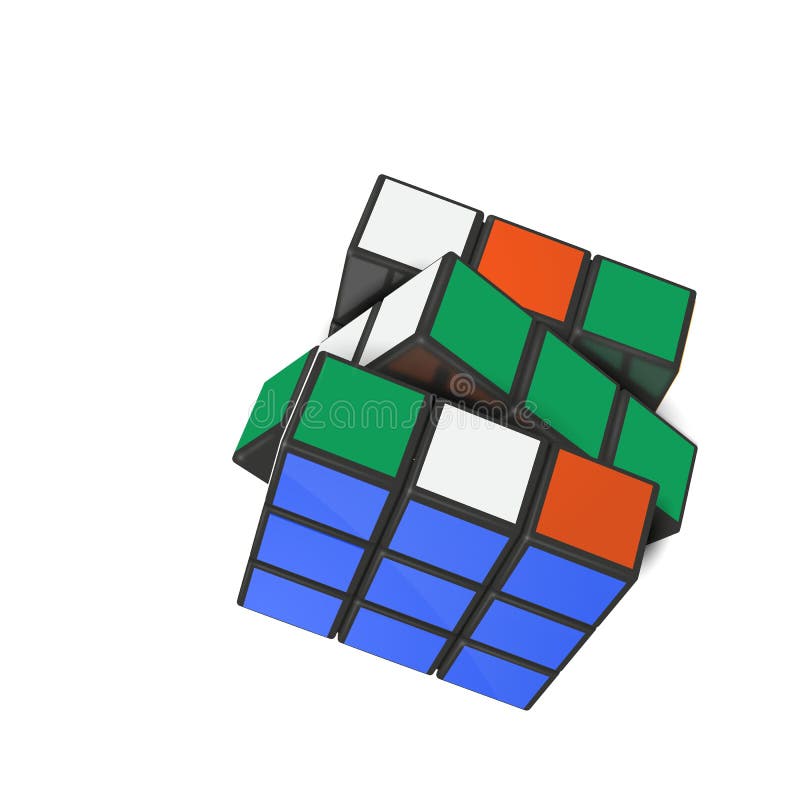 Ejemplo Realista Editorial Del Vector Del Cubo De Rubik S Imagen ...