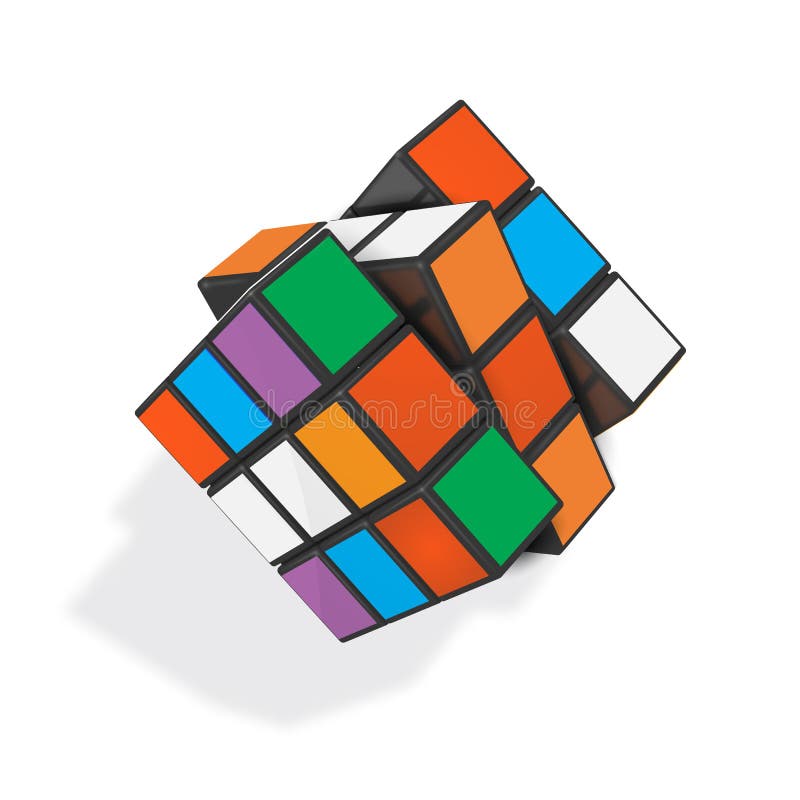Ejemplo Realista Editorial Del Vector Del Cubo De Rubik S Fotografía ...