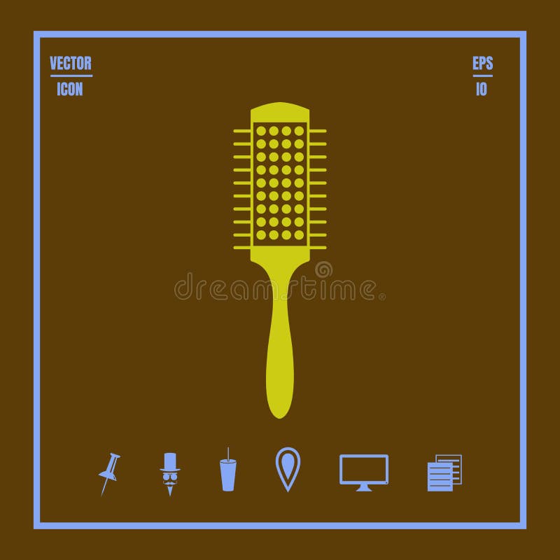 Ejemplo Redondo Del Vector Del Cepillo Para El Pelo Ilustración del ... Ejemplo Redondo Del Vector Del Cepillo Para El Pelo Ilustración del ...