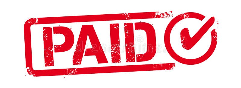 Ejemplo Rojo Pagado Del Concepto Del Sello Ilustración del Vector ...