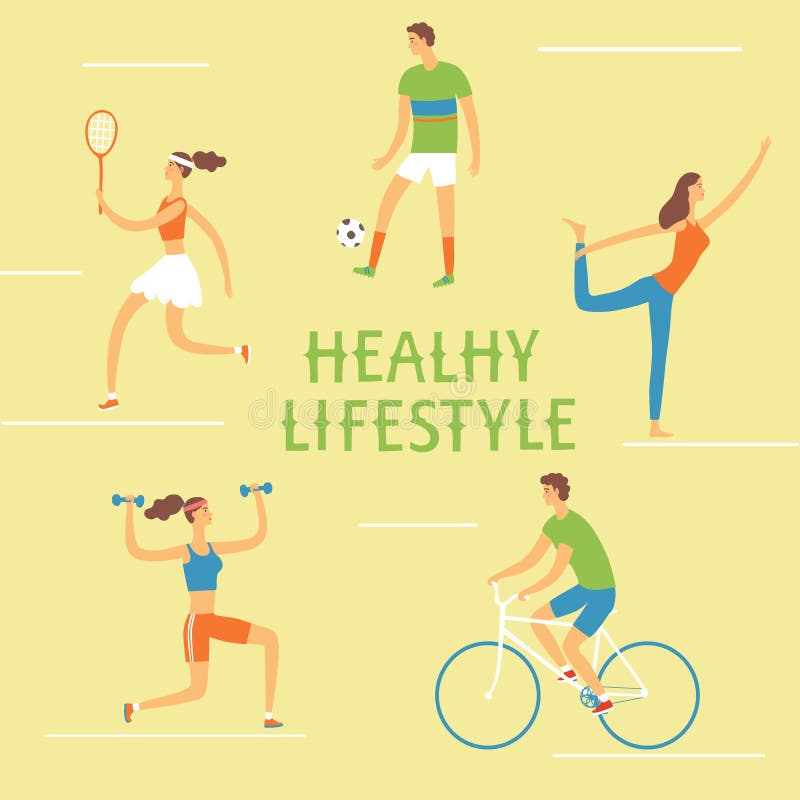 Sistema Colorido Del Doole Sano De La Forma De Vida Ilustración del ...