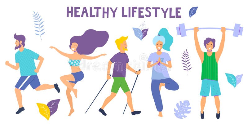 Ejemplo Sano Del Vector De La Forma De Vida Stock de ilustración ...