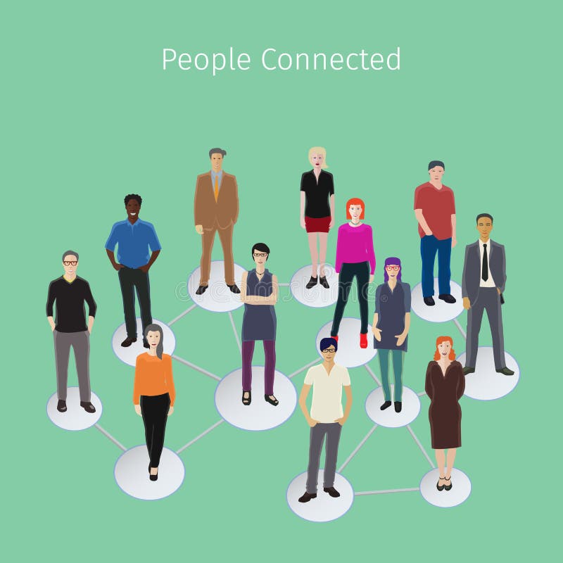 Ejemplo Conceptual De La Red Social Ilustración del Vector ...