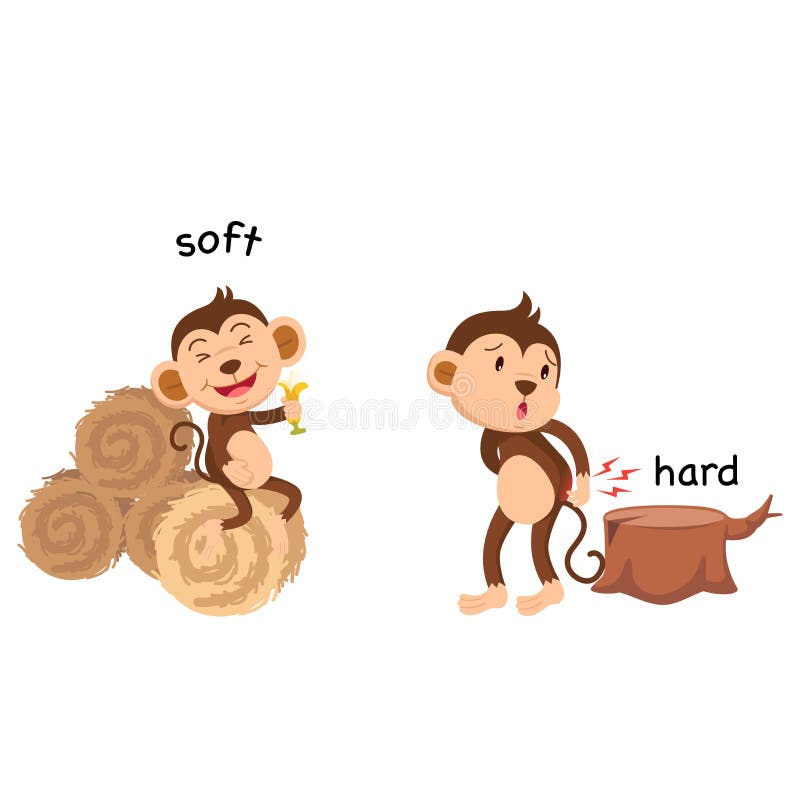Ejemplo Suave Y Duro Opuesto Ilustración del Vector - Ilustración de ...