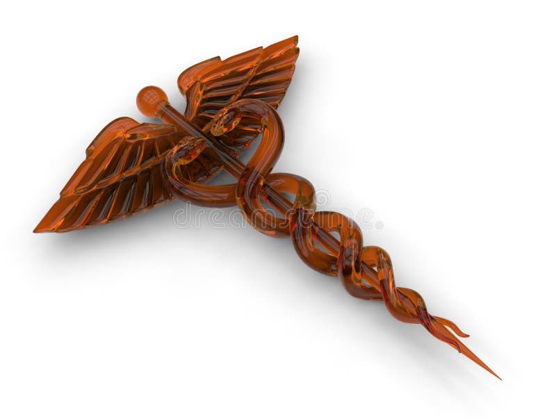 Ejemplo del caduceo ilustración del vector. Ilustración de griego ...