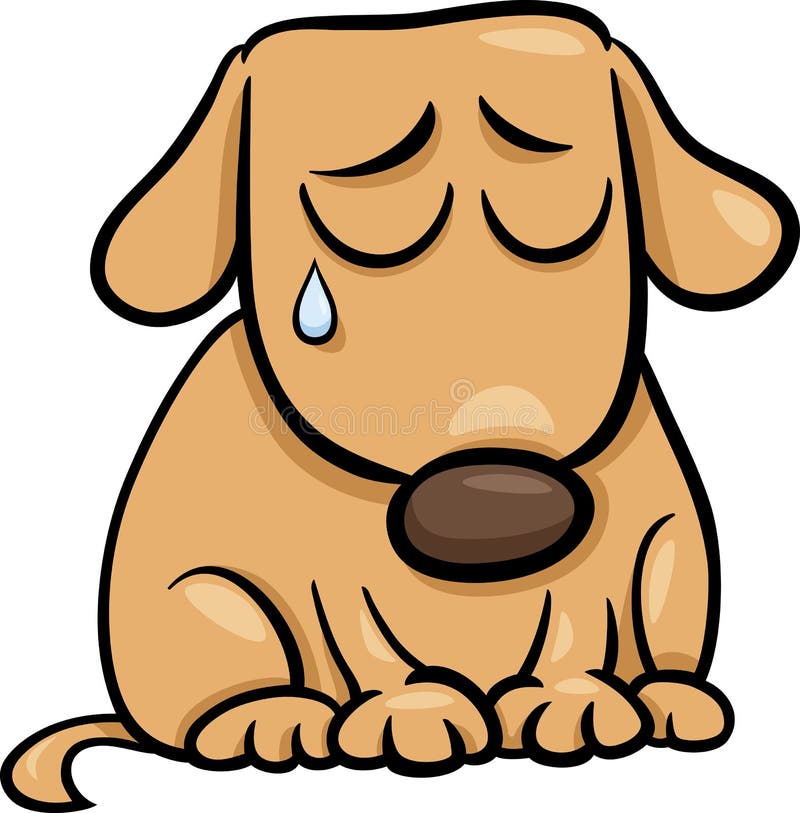 Dibujo Del Perro Perdido Triste Ilustración del Vector - Ilustración de ...