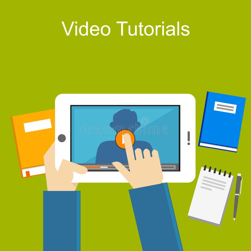 Ejemplo Video De Los Tutoriales Ilustración del Vector - Ilustración de ...