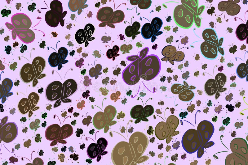 Ejemplos De La Mariposa Forma, Salvaje, Vector Y Insectos Ilustración ...