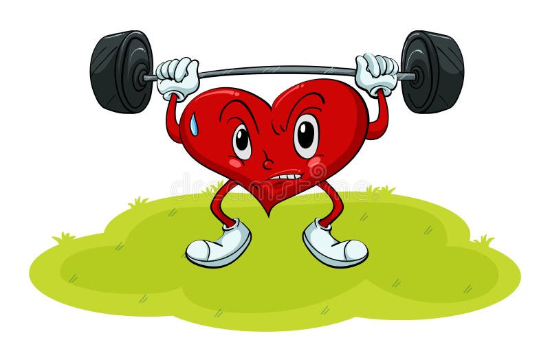 Ejercicio Del Corazón Con El Fondo Del Modelo De La Pesa De Gimnasia ...