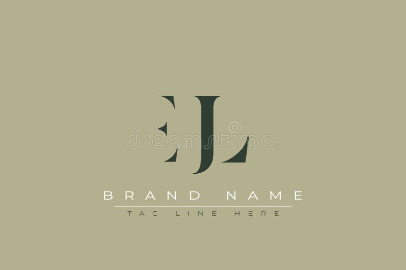 EJL Abstract Letter Logo Design Stock Vector - Illustration of ...