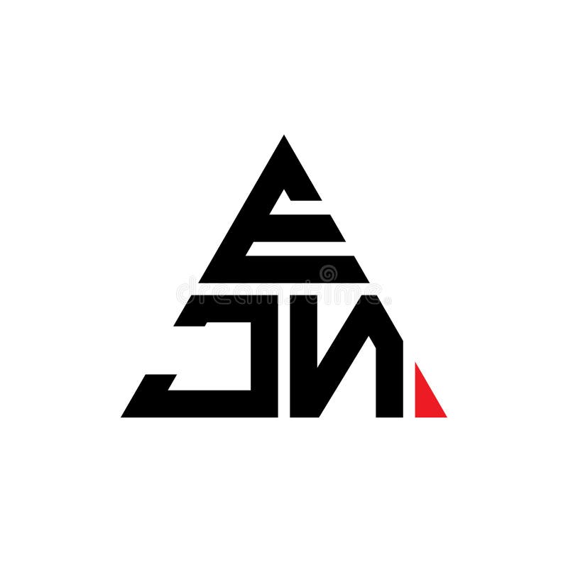 EJN Triangle Letter Logo Design with Triangle Shape. EJN Triangle Logo ...