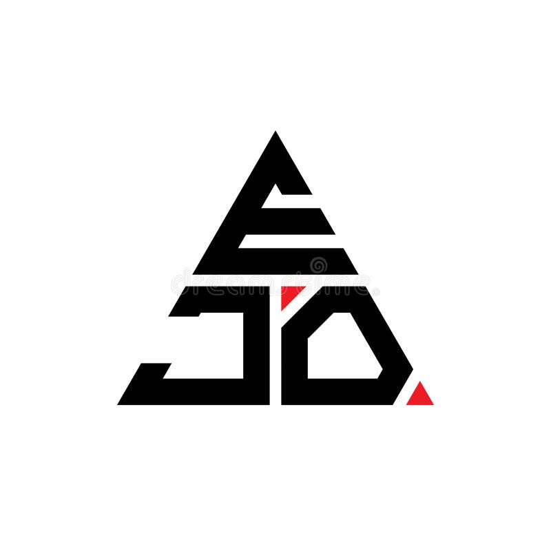 EJO Triangle Letter Logo Design with Triangle Shape. EJO Triangle Logo ...