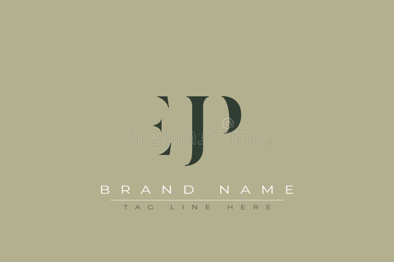 EJP Abstract Letter Logo Design Stock Vector - Illustration of modern ...