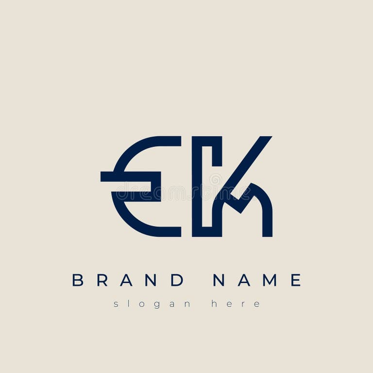 EK Alphabet Letter Icon Logo Stock Vector - Illustration of simple ...