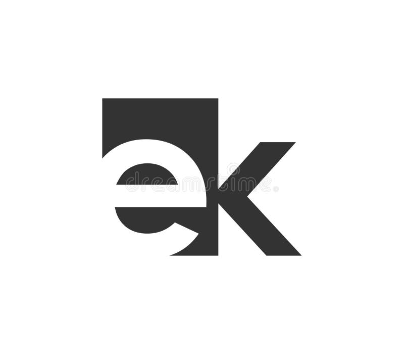 EK Creative Geometric Initial Based Modern and Minimal Logo. Letter E K ...