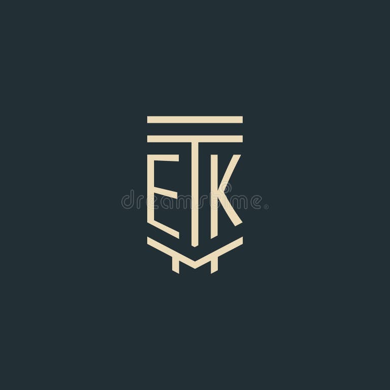 Simple Ek Monogram Logo Stock Illustrations – 1,047 Simple Ek Monogram ...