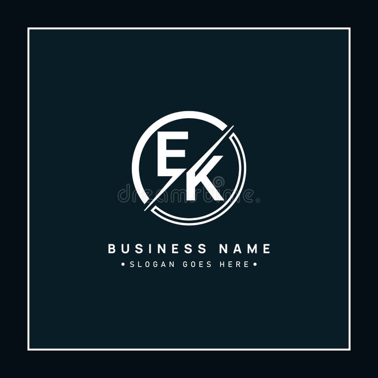 Simple Ek Monogram Logo Stock Illustrations – 1,047 Simple Ek Monogram ...
