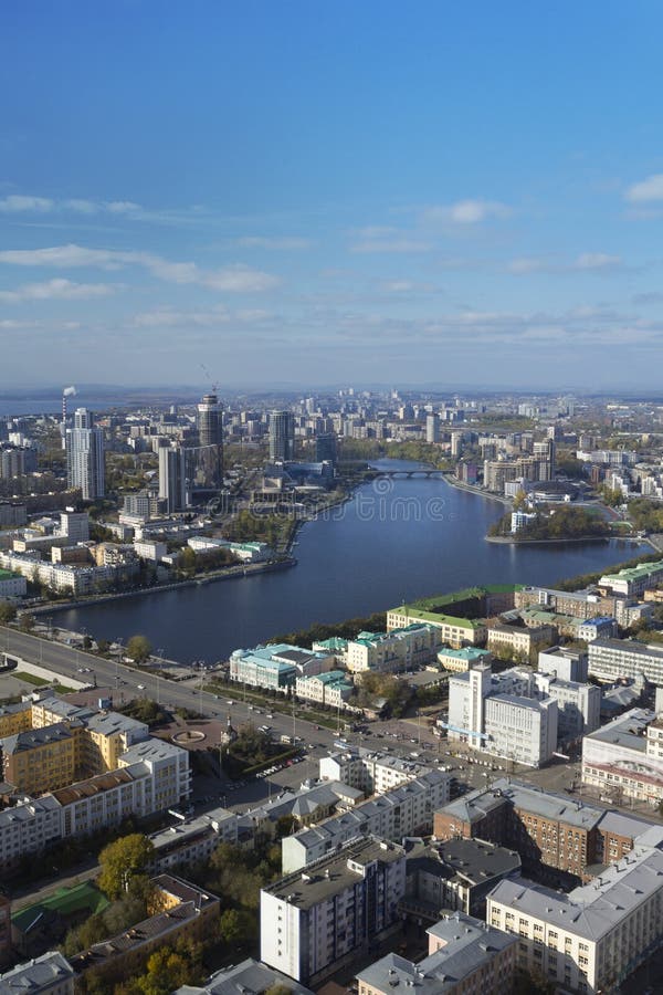 Vista Aérea Panorámica De Ekaterimburgo, Rusia Foto de archivo - Imagen ...