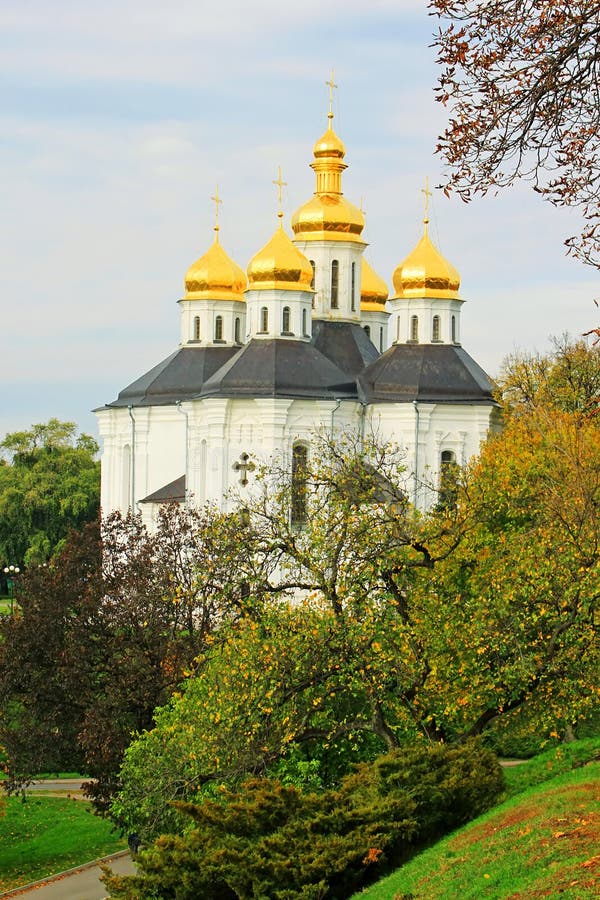 Ekateriniska Church in Chernigov, Ukraine Stock Photo - Image of ...