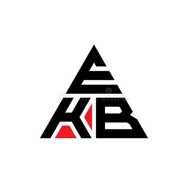 EKB Triangle Letter Logo Design with Triangle Shape. EKB Triangle Logo ...