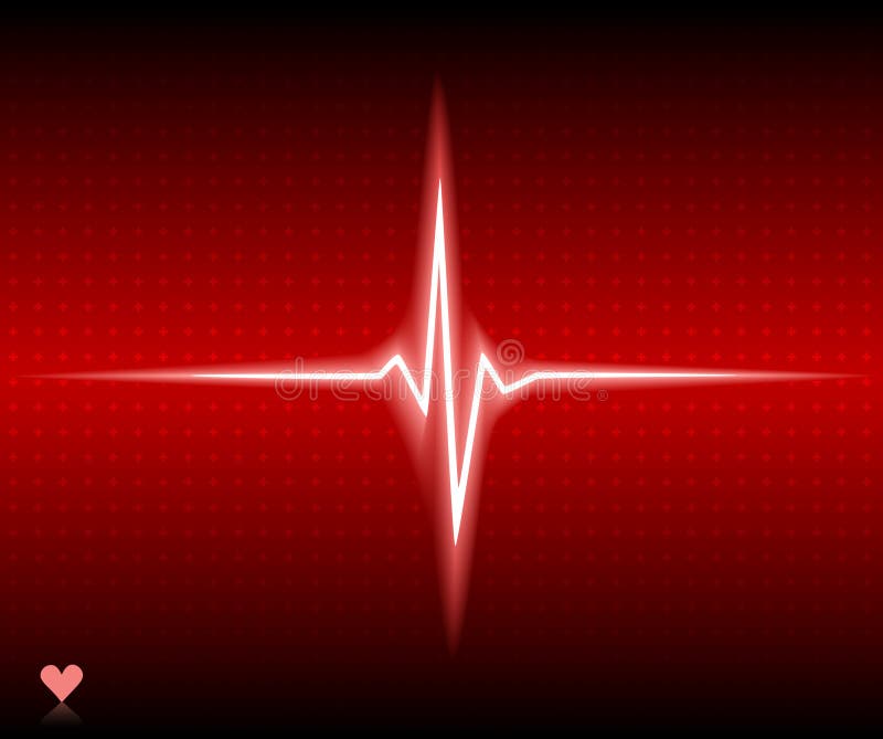 Red ECG Trace stock illustration. Illustration of analysis - 25880468