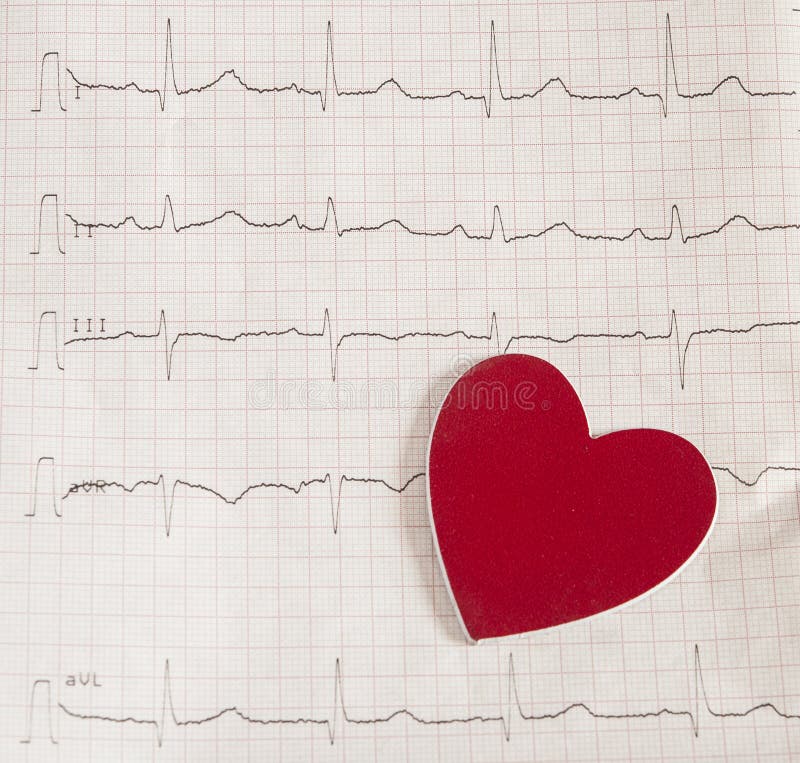 Electrocardiogram on White Background Stock Photo - Image of paper ...