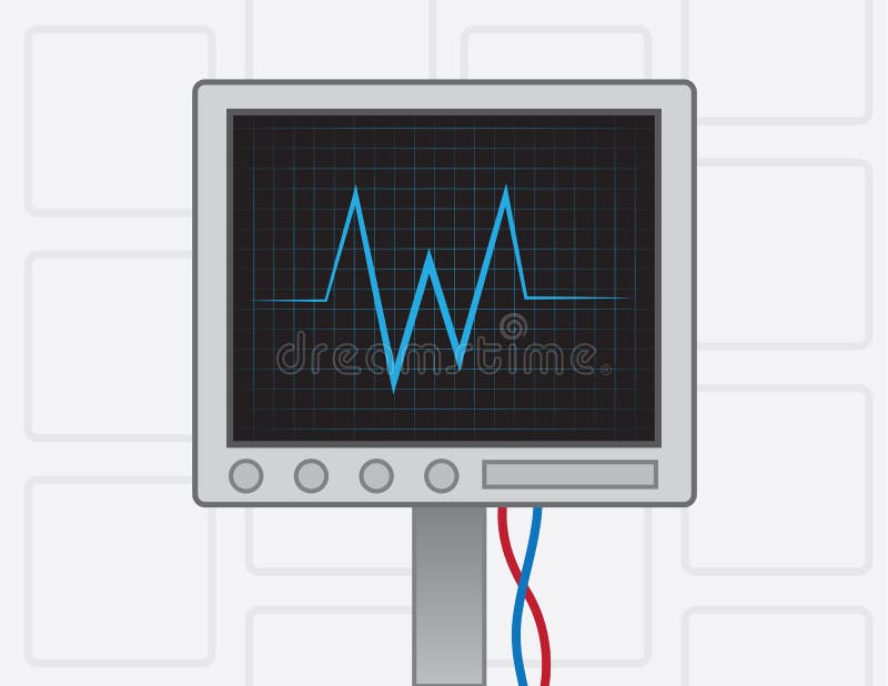 EKG Machine stock vector. Illustration of alive, electric - 31831248