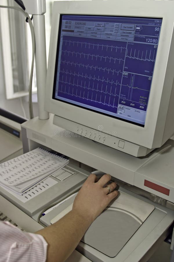 Modern EKG Machine stock image. Image of machine, heath - 669739