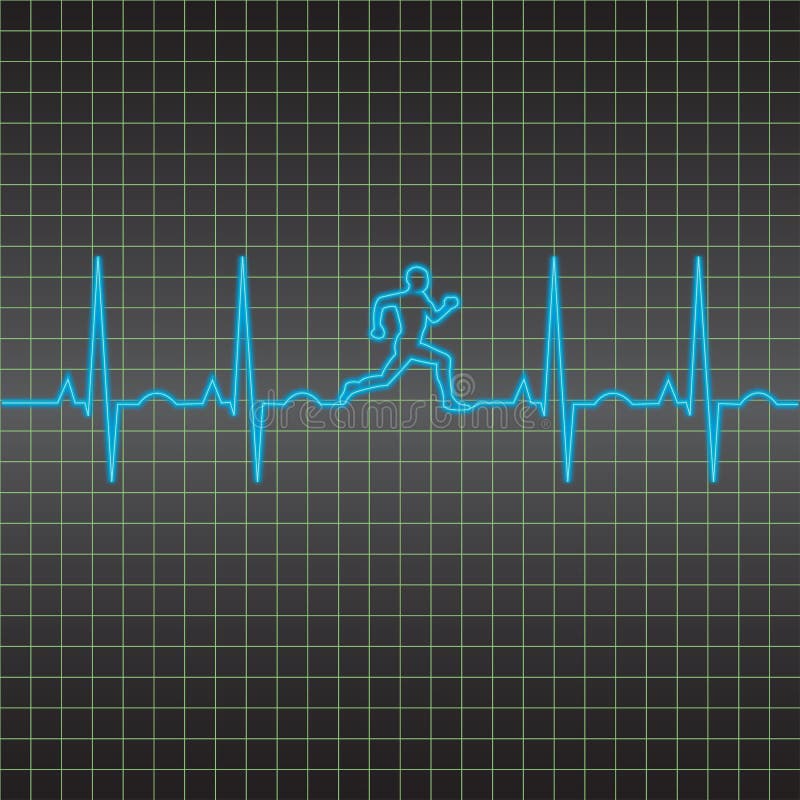 EKG running man pattern stock vector. Illustration of healthcare - 28529753