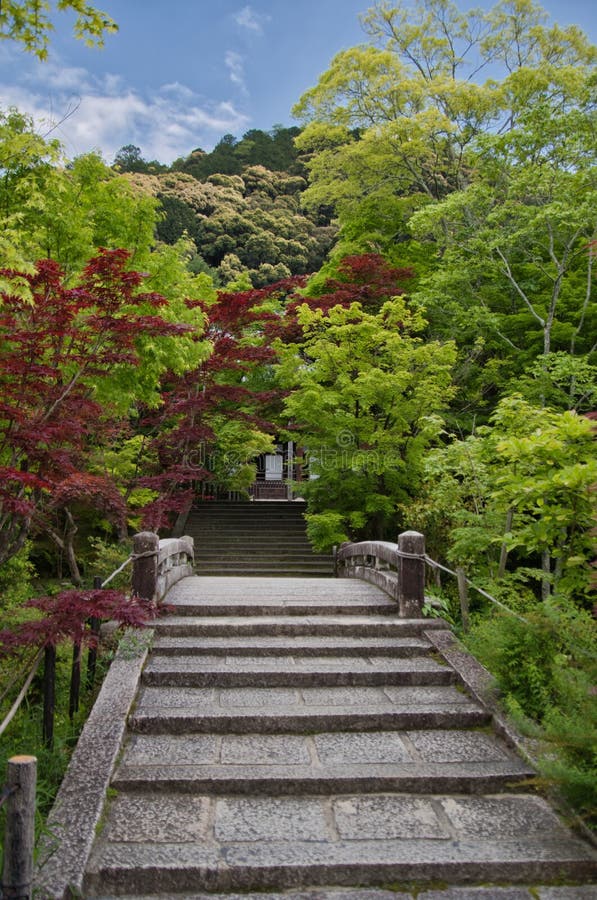 El Acercamiento Dentro Del Templo De Eikando. Kyoto Japan Foto de ...