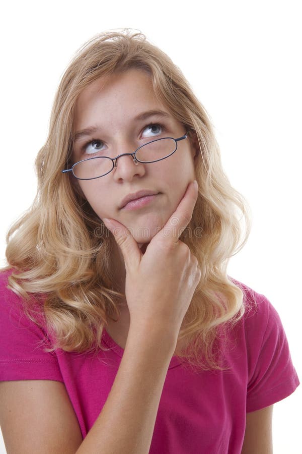 El Adolescente Está Pensando Imagen de archivo - Imagen de estudio ...