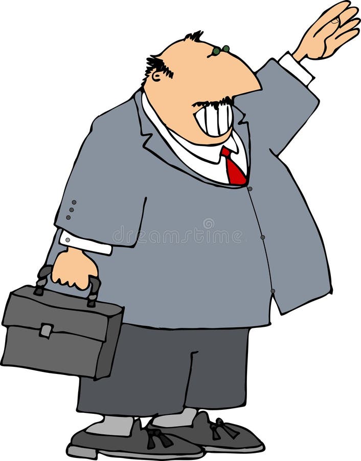 Hombre De Negocios Que Agita Un Saludo Stock de ilustración ...