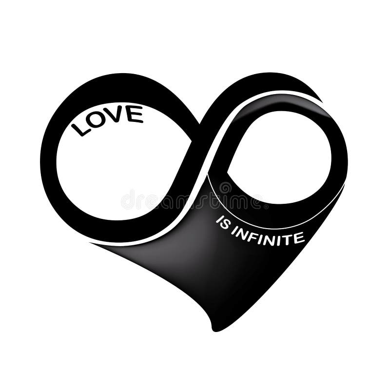 El amor es infinito ilustración del vector. Ilustración de brillante ...