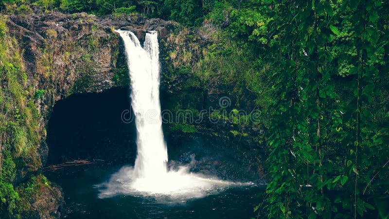 Rainbow Falls En Hilo, En La Isla Grande De Hawái Foto de archivo ...
