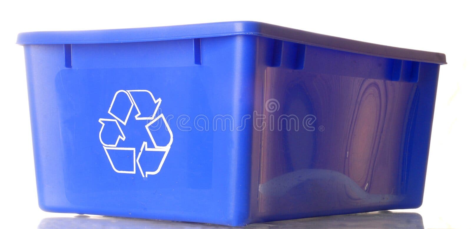 Papelera De Reciclaje Azul Con Bolas De Papel De Color Arrugado Con ...