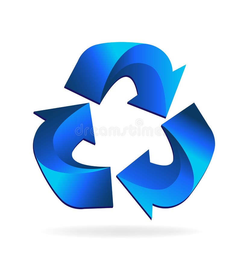 El Azul Recicla Vector Del Negocio De La Flecha Ilustración del Vector ...