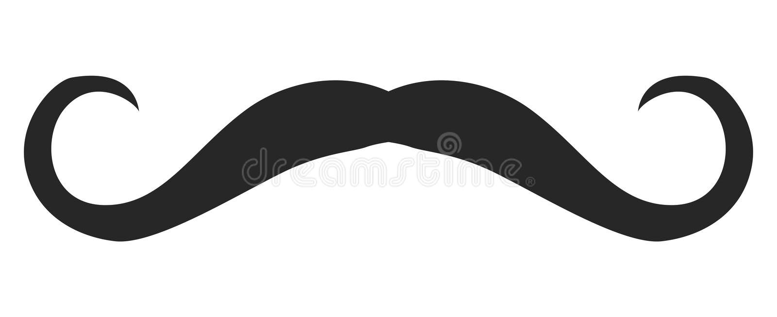 Handlebar Moustache Beard Style Men Illustration Facial Hair Mustache