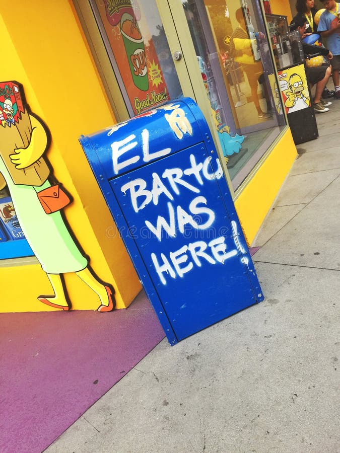 EL Barto fotografia editorial. Imagem de universal, grafite - 56958057