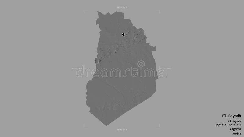 El Bayadh - Algeria. Bounding Box. Bilevel Stock Illustration ...