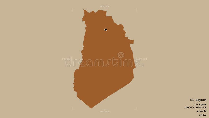 El Bayadh - Algeria. Bounding Box. Pattern Stock Illustration ...