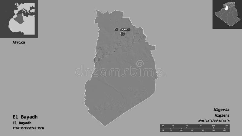 El Bayadh, Province of Algeria,. Previews. Bilevel Stock Illustration ...