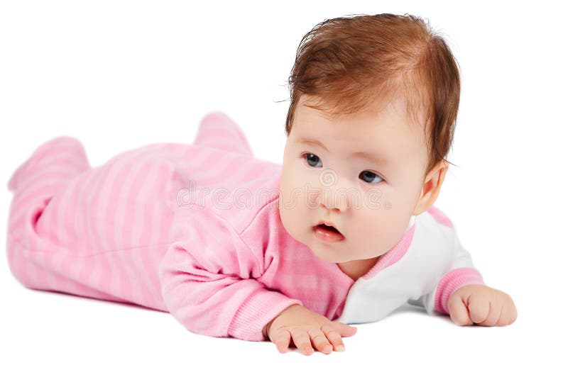 El Bebé Aprende Arrastrarse Imagen de archivo - Imagen de arrastre ...